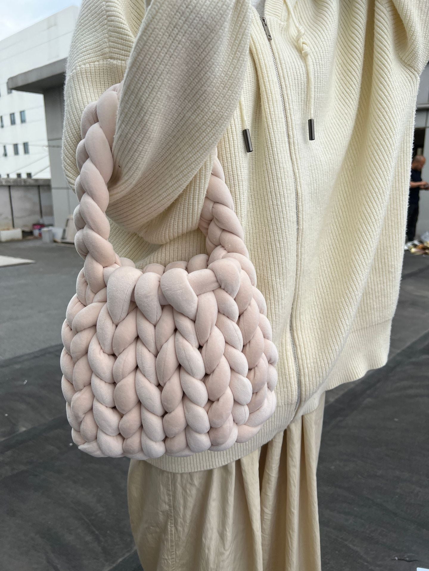 DDWD Little Red Book New Flannel Bag diy Handmade Woven Bag Crystal ...