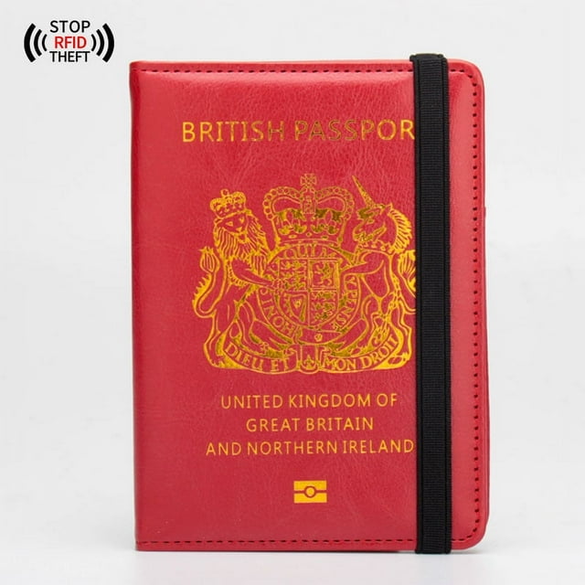 Ddwd New British Passport Holder Strap Multi Card Ticket Holder Anti Theft Brush Travel Passport