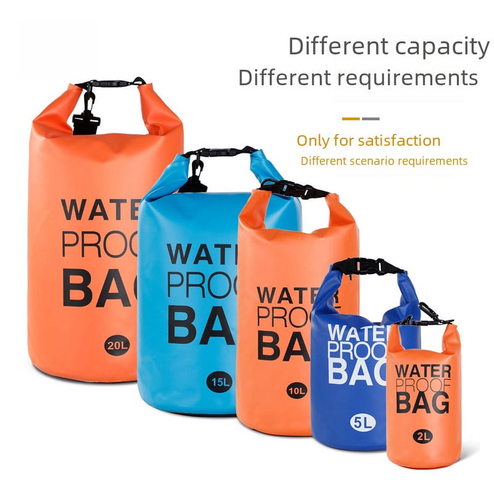 DDWD Outdoor Waterproof Bucket Bag Beach Waterproof Backpack PVC Clip ...