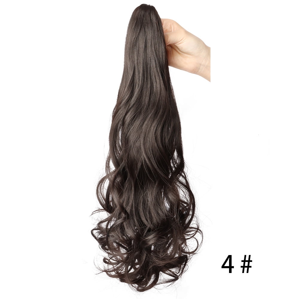 DDWD Ponytail Wig grip long Curly hair big wave female high Ponytail ...