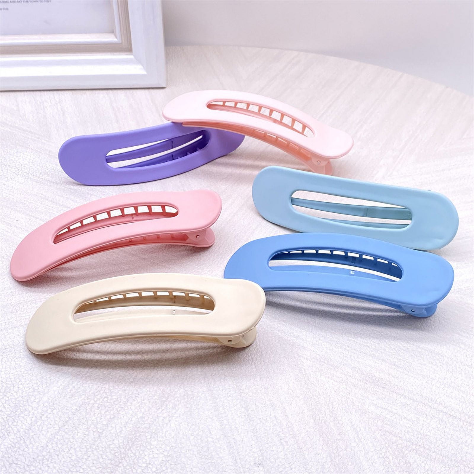 DDWD Rubber Paint Large Grab Clip Small and Medium Hair Clip Solid ...