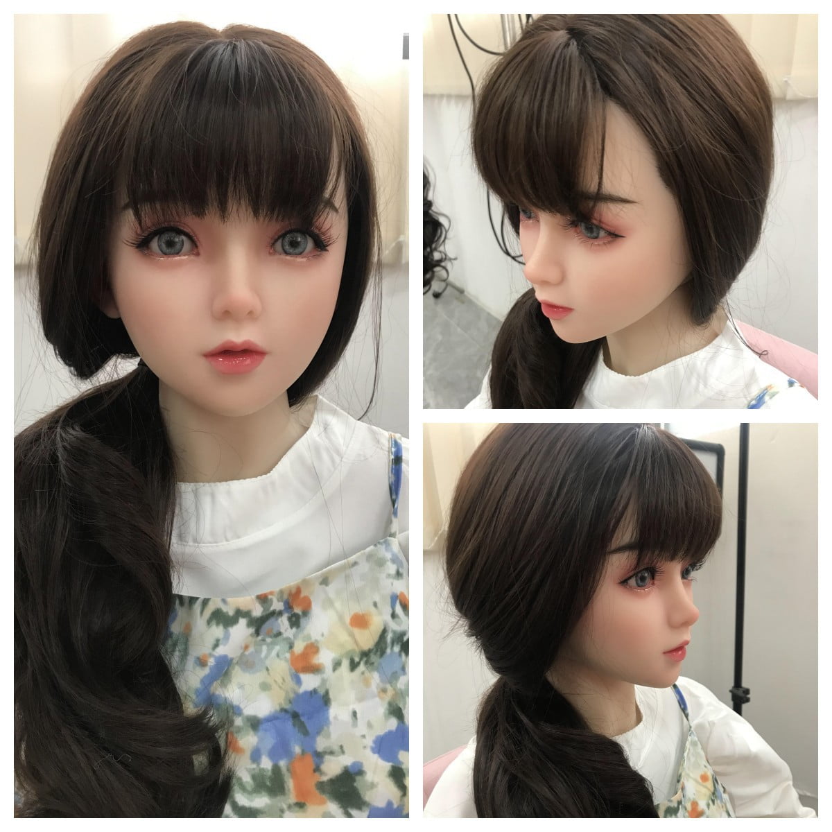 DDWD Solid doll TPE head delicious silicone head hair transplant ...