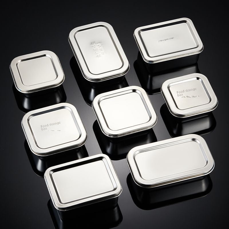 DDWD Stainless steel sample box with lid sealed box food crisper ...