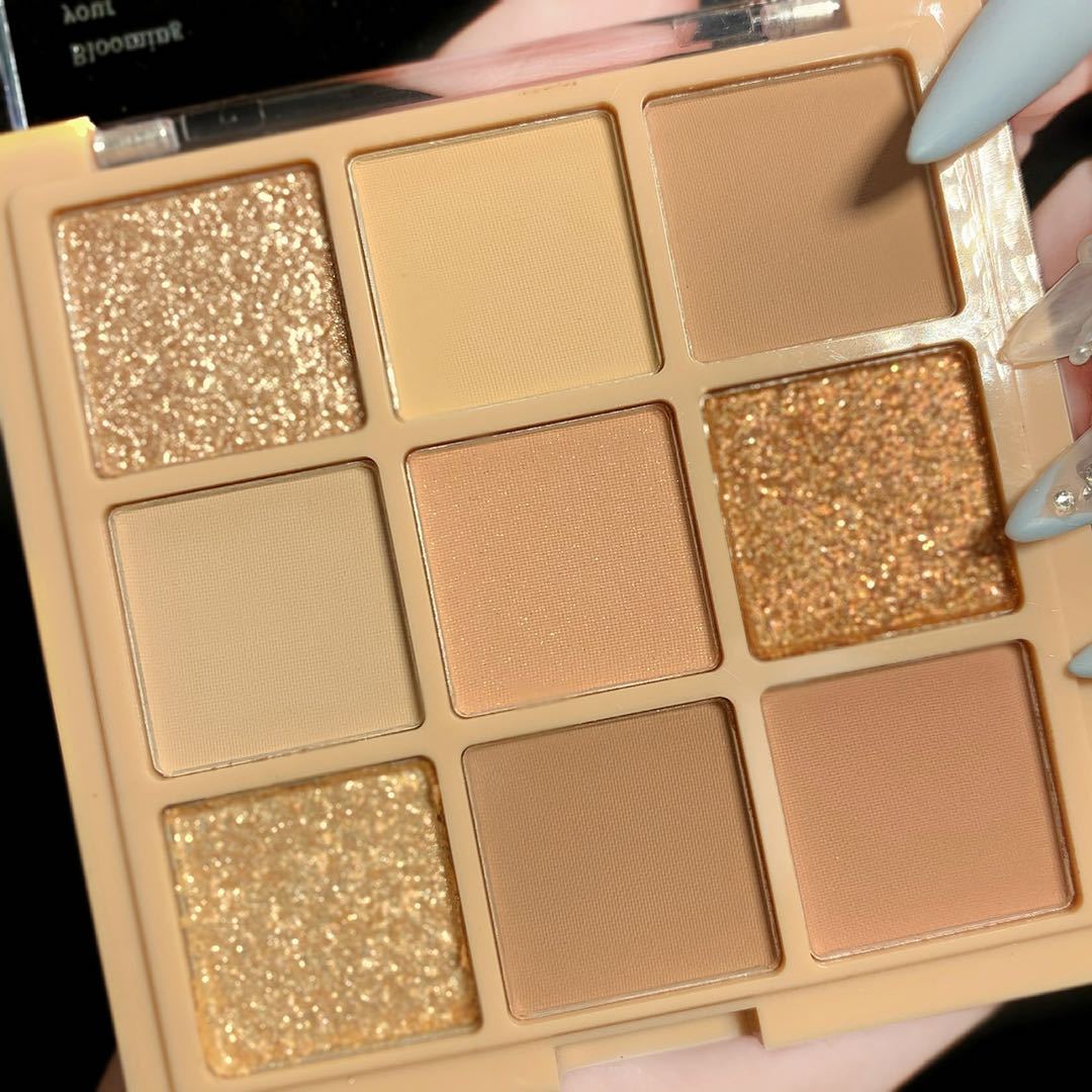 DDWD Transparent Nine-Color Acrylic Eyeshadow Plate Pearlescent Matte ...