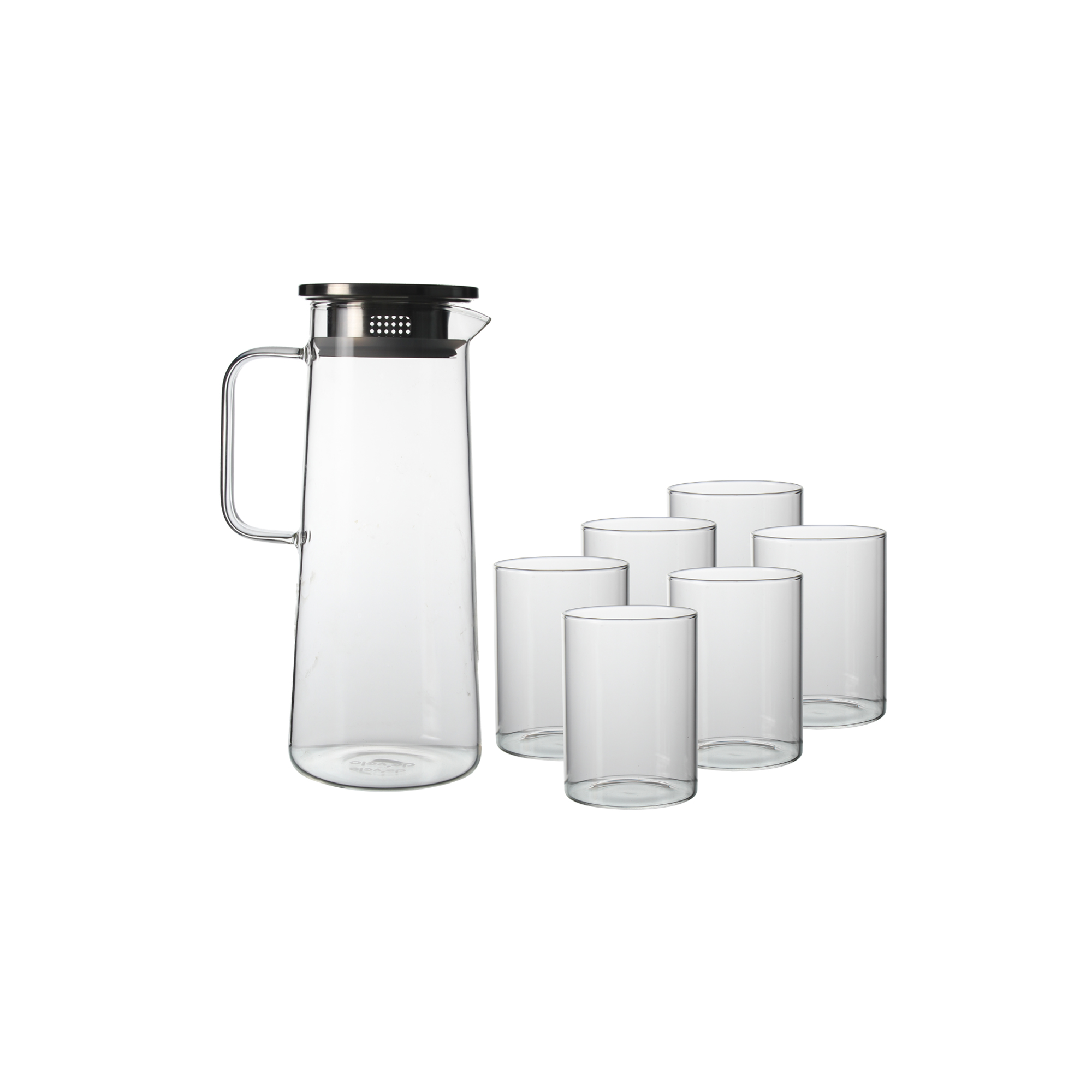 DE'VELO Glass Pitcher with Lid and Spout, 1.5L Glass Water Pitcher for ...