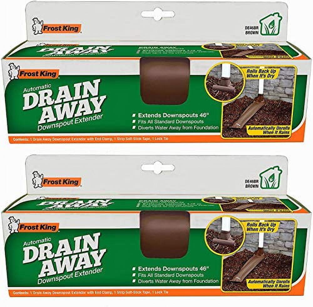DE46BR Automatic Plastic Drain Away Downspout Extender, Extends 4-Feet ...