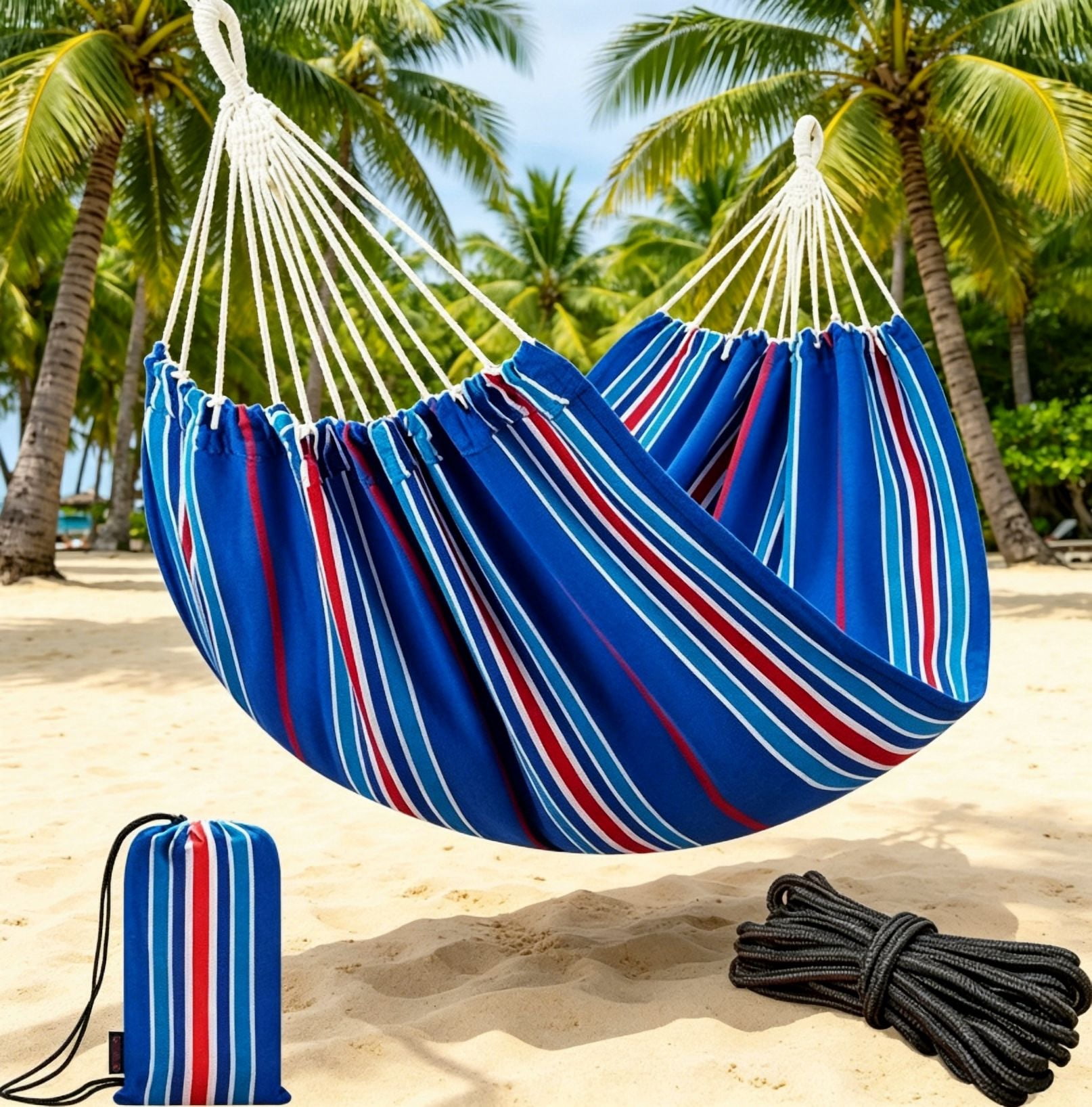 DEA Brazilian Hammock for Single Person, Large 78.8x39.4” for Patio ...