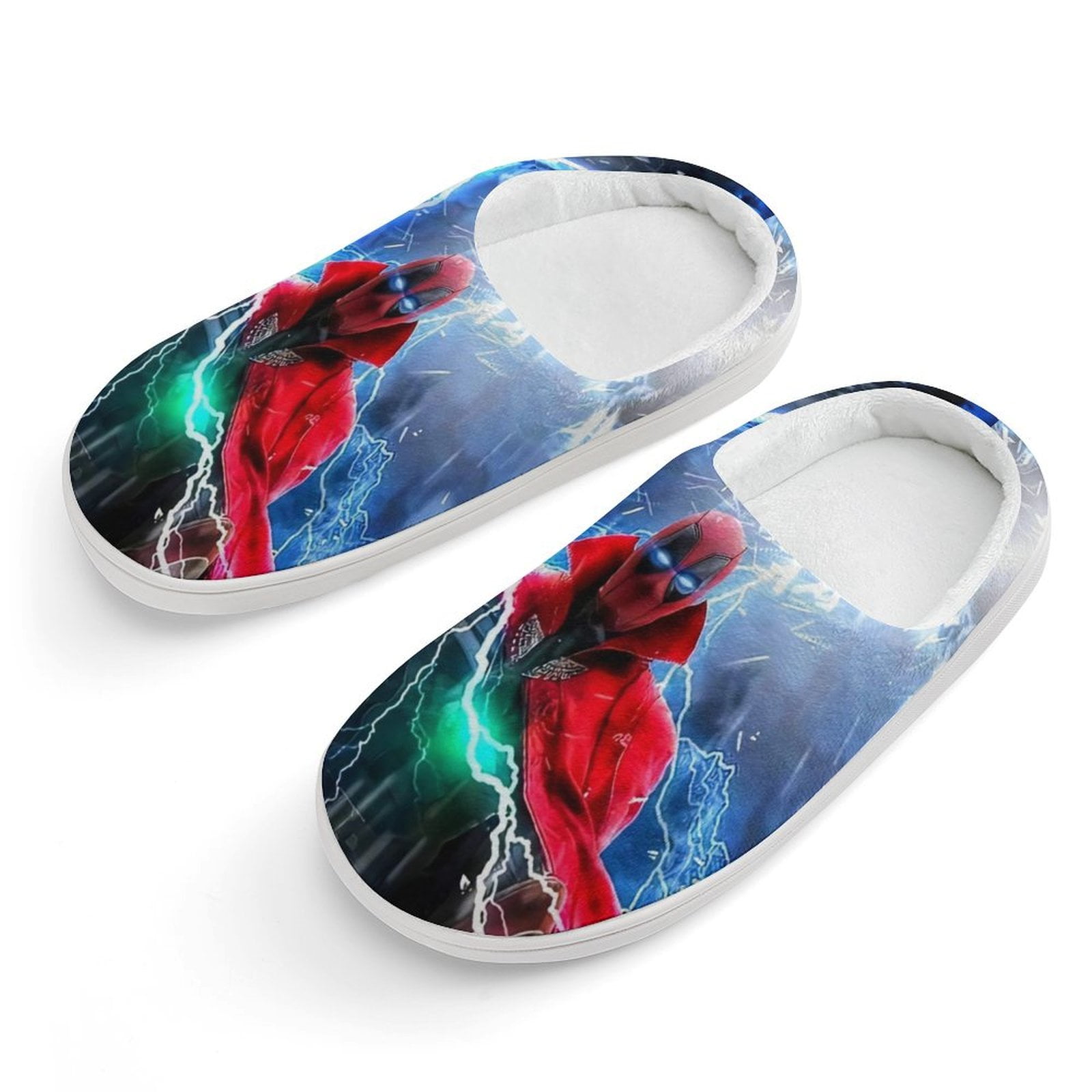 DEADPOOL AND THUNDER Slippers for Kids Girls Boys,Soft Plush Cute ...
