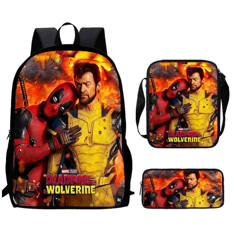 DEADPOOL Anime Travel Backpack for Teens/Womens/Mens/ Casual Daypack ...