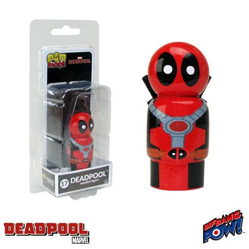 DEADPOOL - MARVEL PIN MATE #17 WOODEN FIGURE DEADPOOL - MARVEL PIN MATE ...