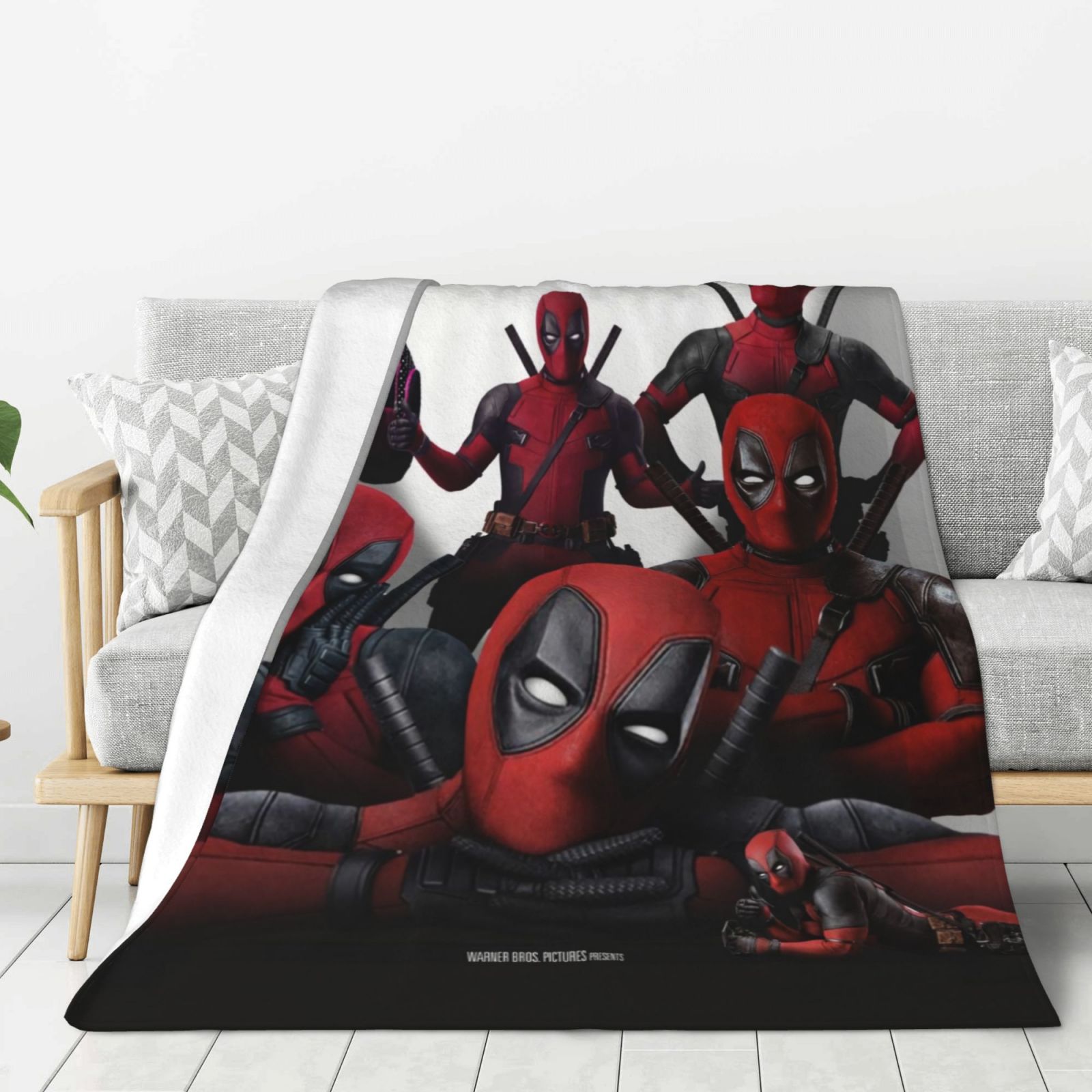 DEADPOOL Movie Poster Throw Blanket for Couch,Super Soft Cozy Blankets ...