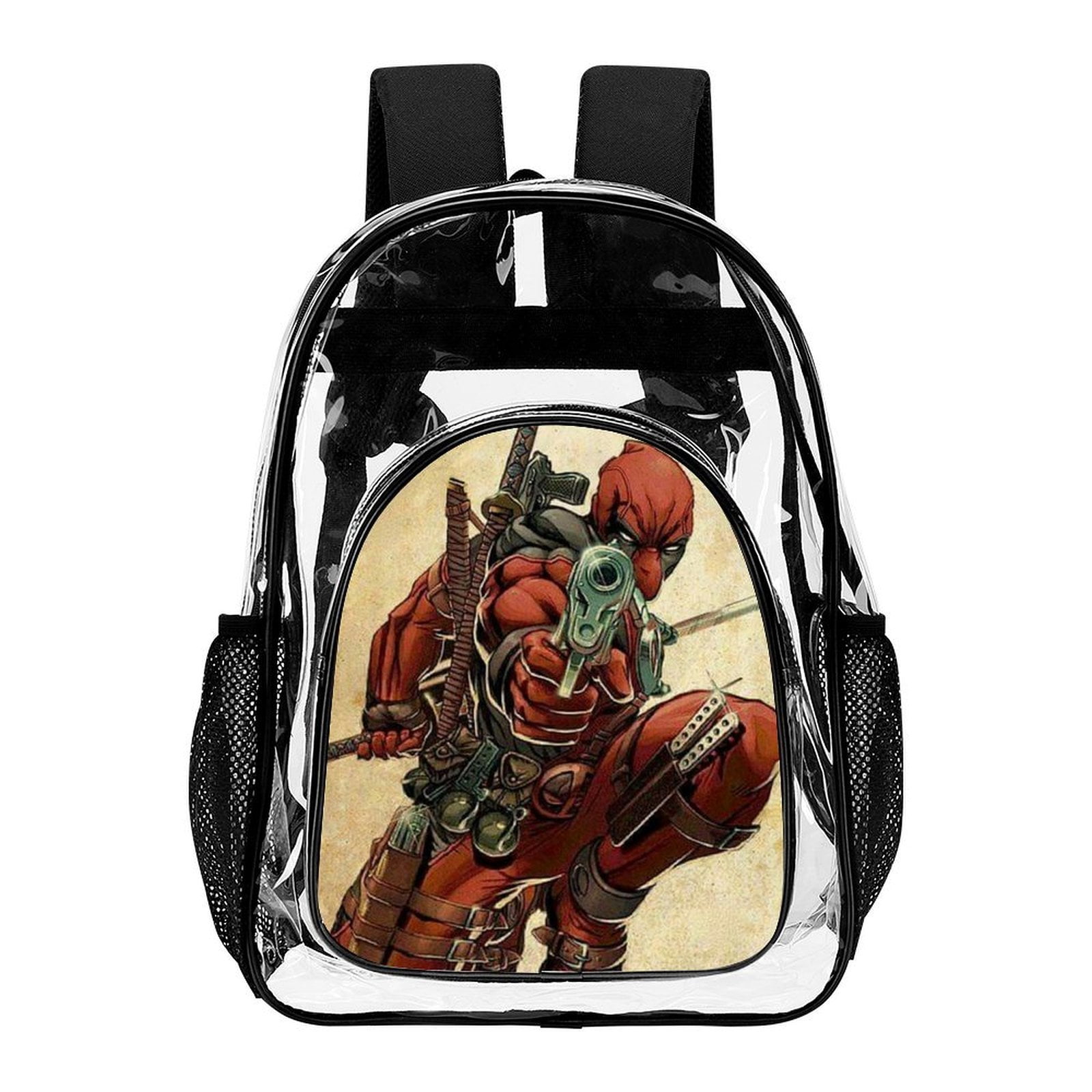 DEADPOOL Transparent Backpack for Teens Students Comic Cartoon ...