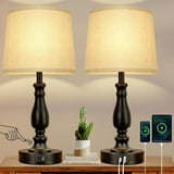 DEALTouch Control Bedside Lamps with 2 USB Charging Ports, 3 Ways Dimmable Nightstand Lamps with ...