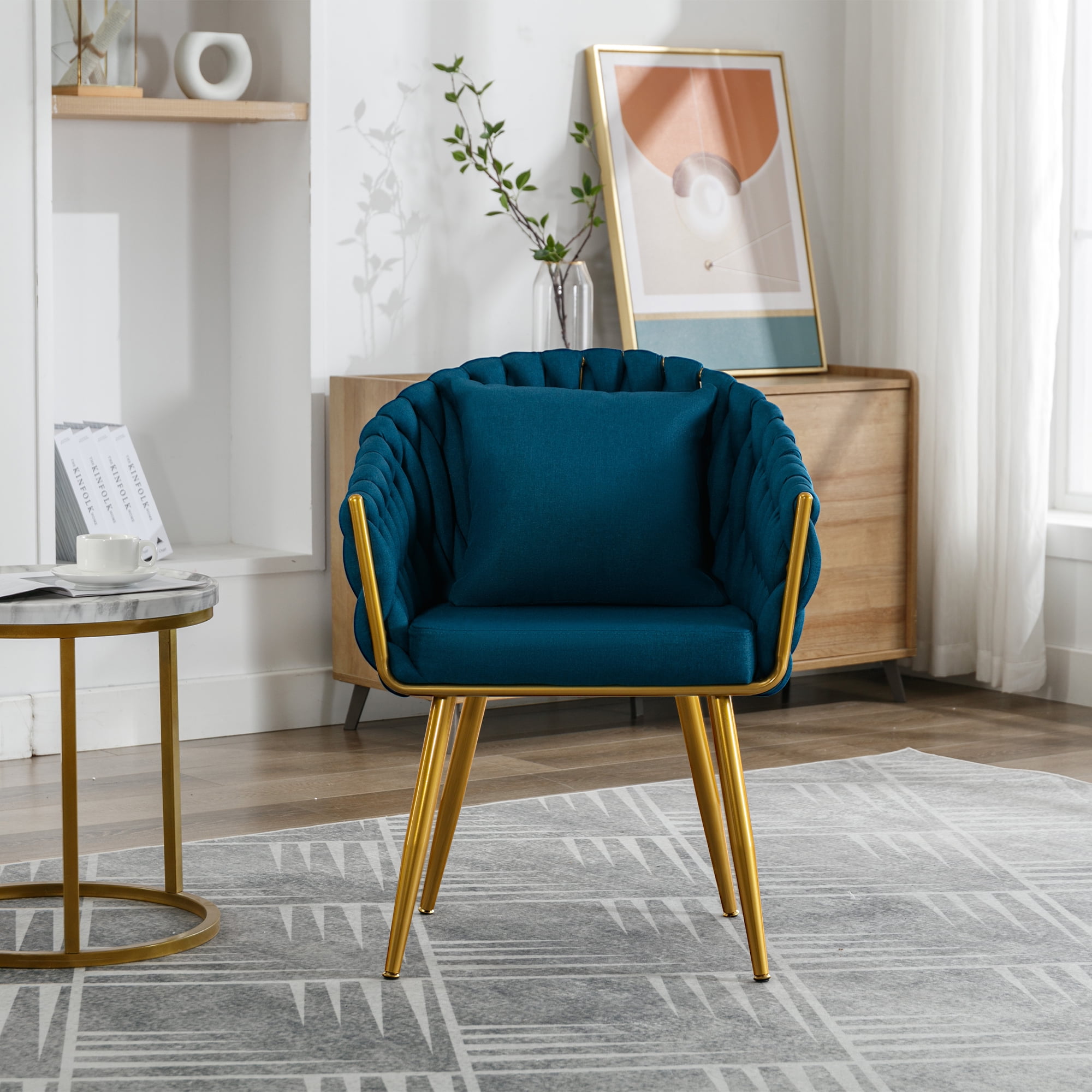 DEALTOPS Handwoven Modern Accent Chairs, Casual Chairs, Universal Foot ...