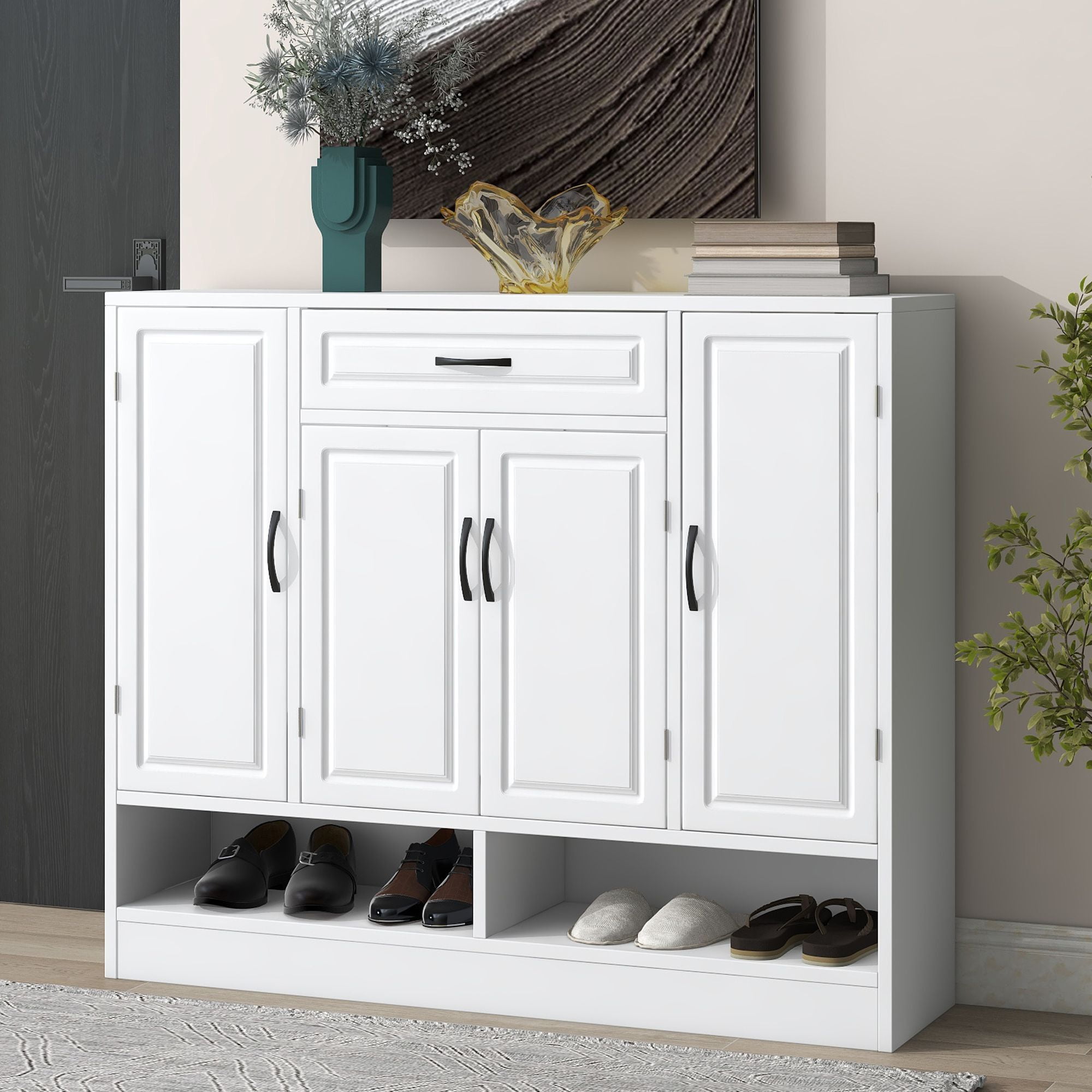 DEALTOPS Modern Minimalist Shoe Cabinet with Ample Storage Space and ...