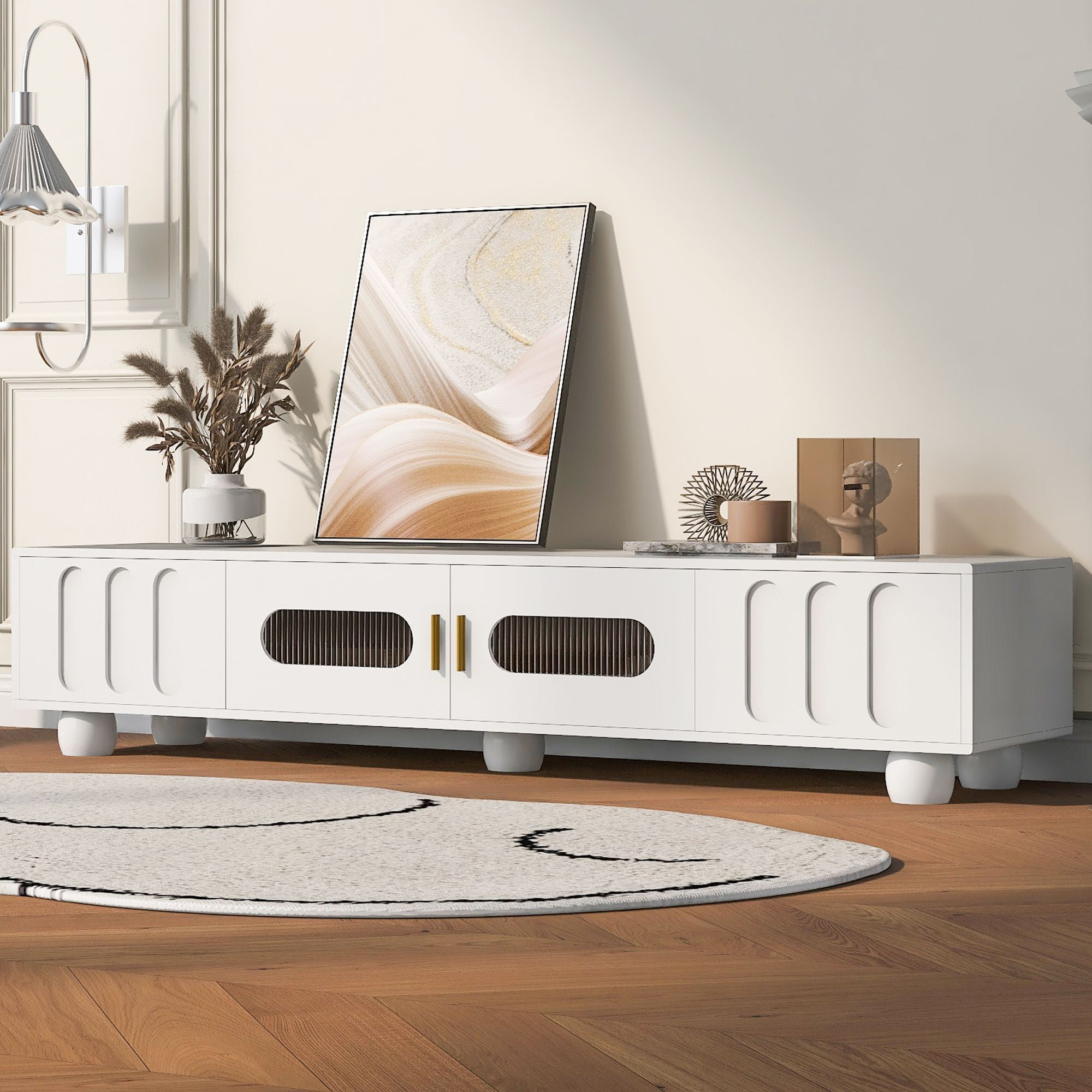 Oval shape tv unit store