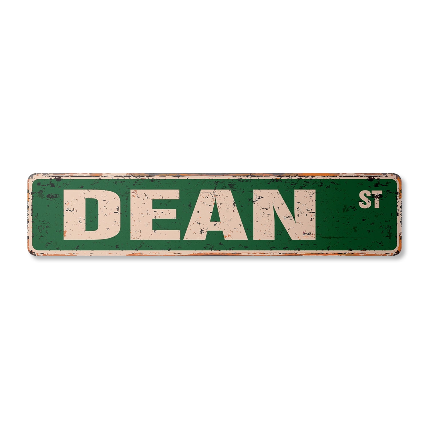 DEAN Vintage Plastic Street Sign Childrens Name Room Sign | Indoor ...