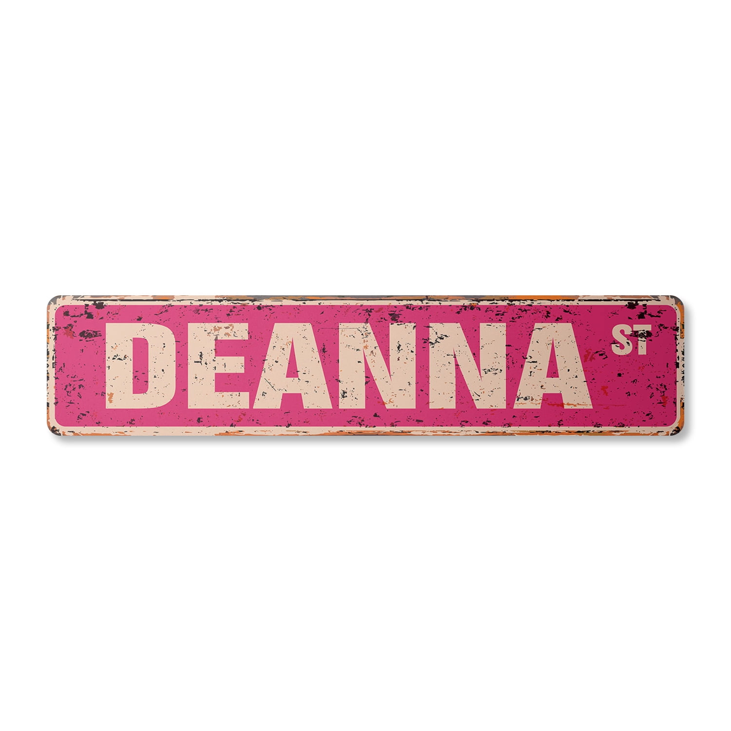 DEANNA Vintage Plastic Street Sign Childrens Name Room Sign | Indoor ...