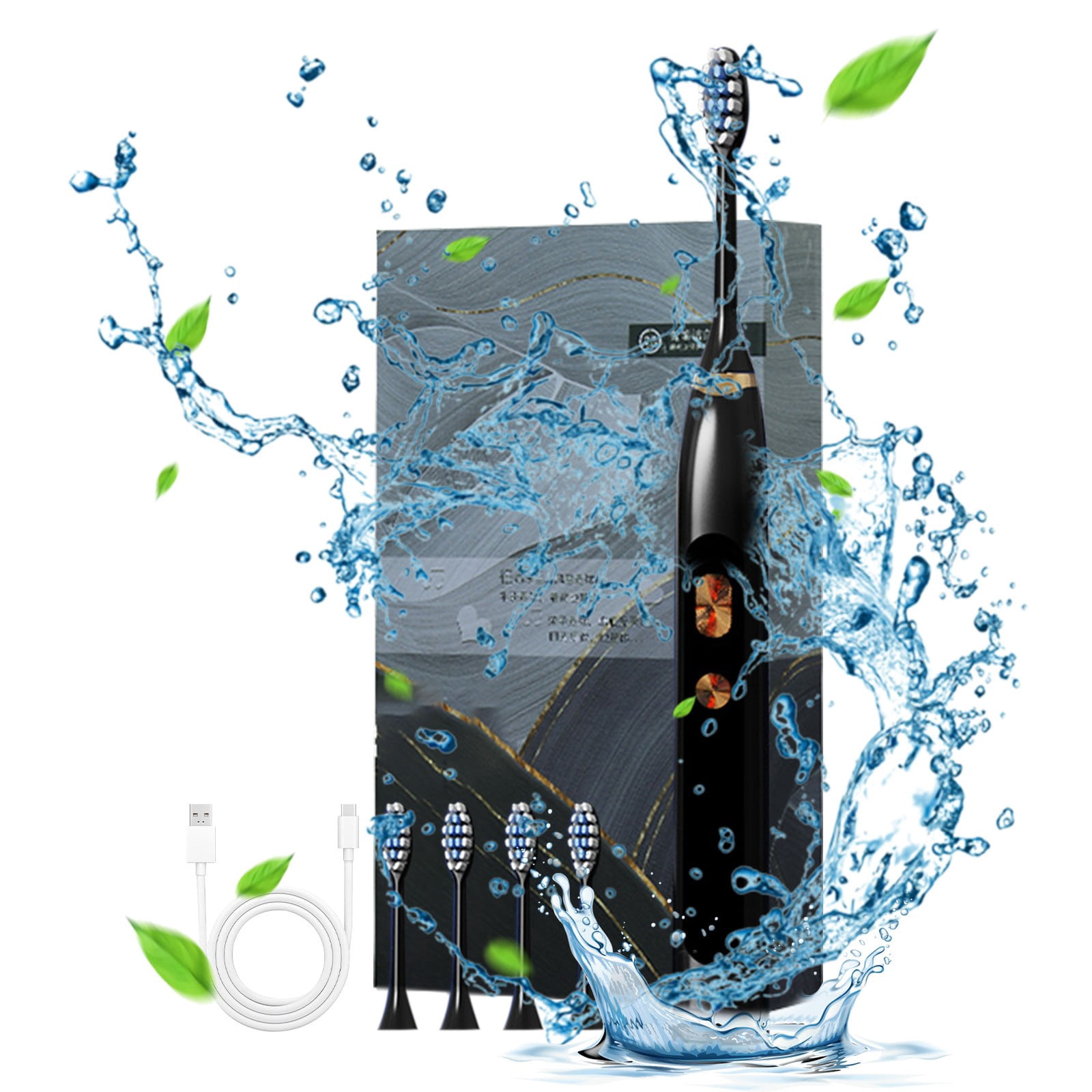DEAPEX IPX7 Rated Electric Toothbrush High-end Texture 5 Cleaning Modes ...