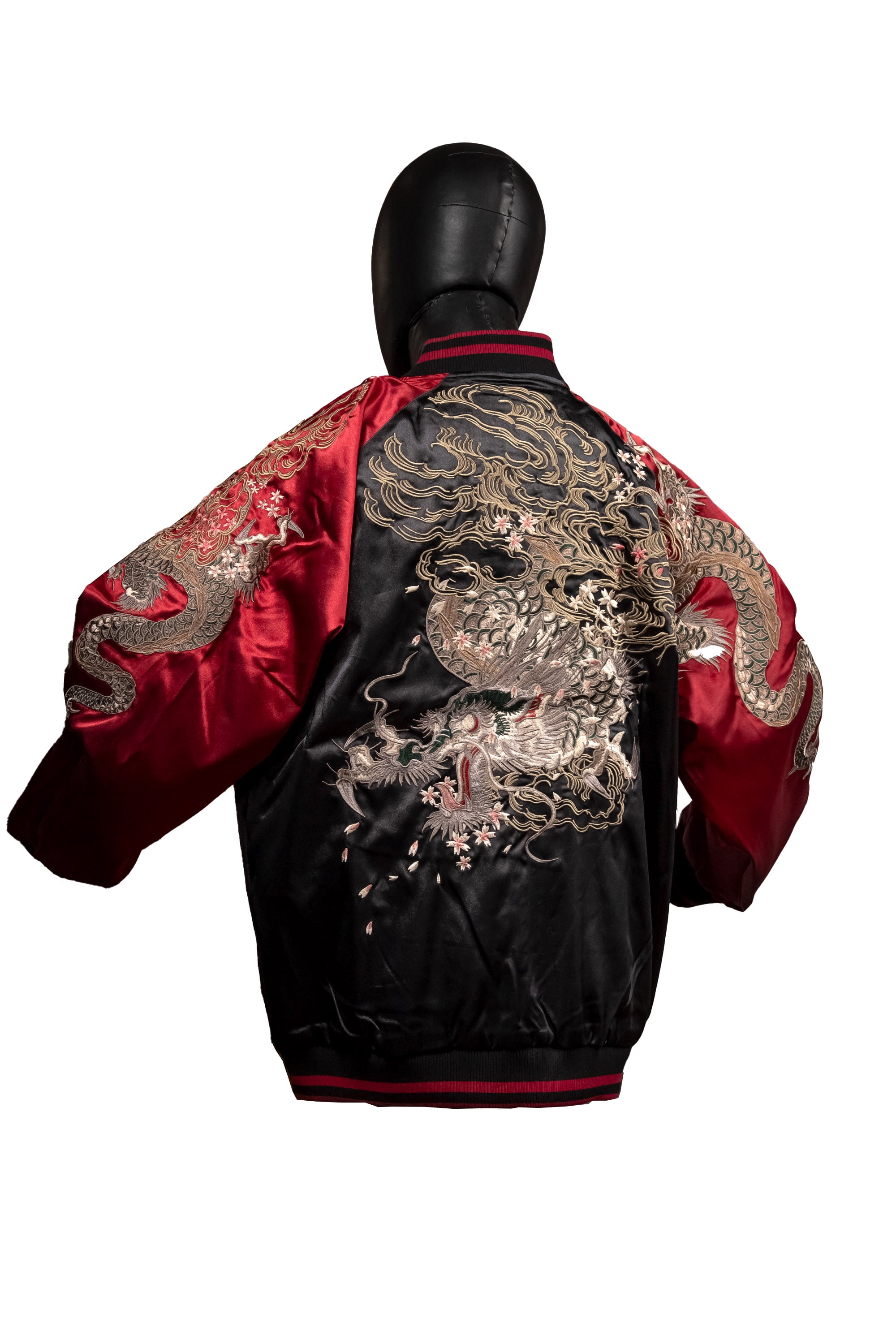 DEAR VANILLA Sukajan Yokosuka Bomber Embroidery Souvenir Jacket XXXL Japanese Style Dragon Tiger ...