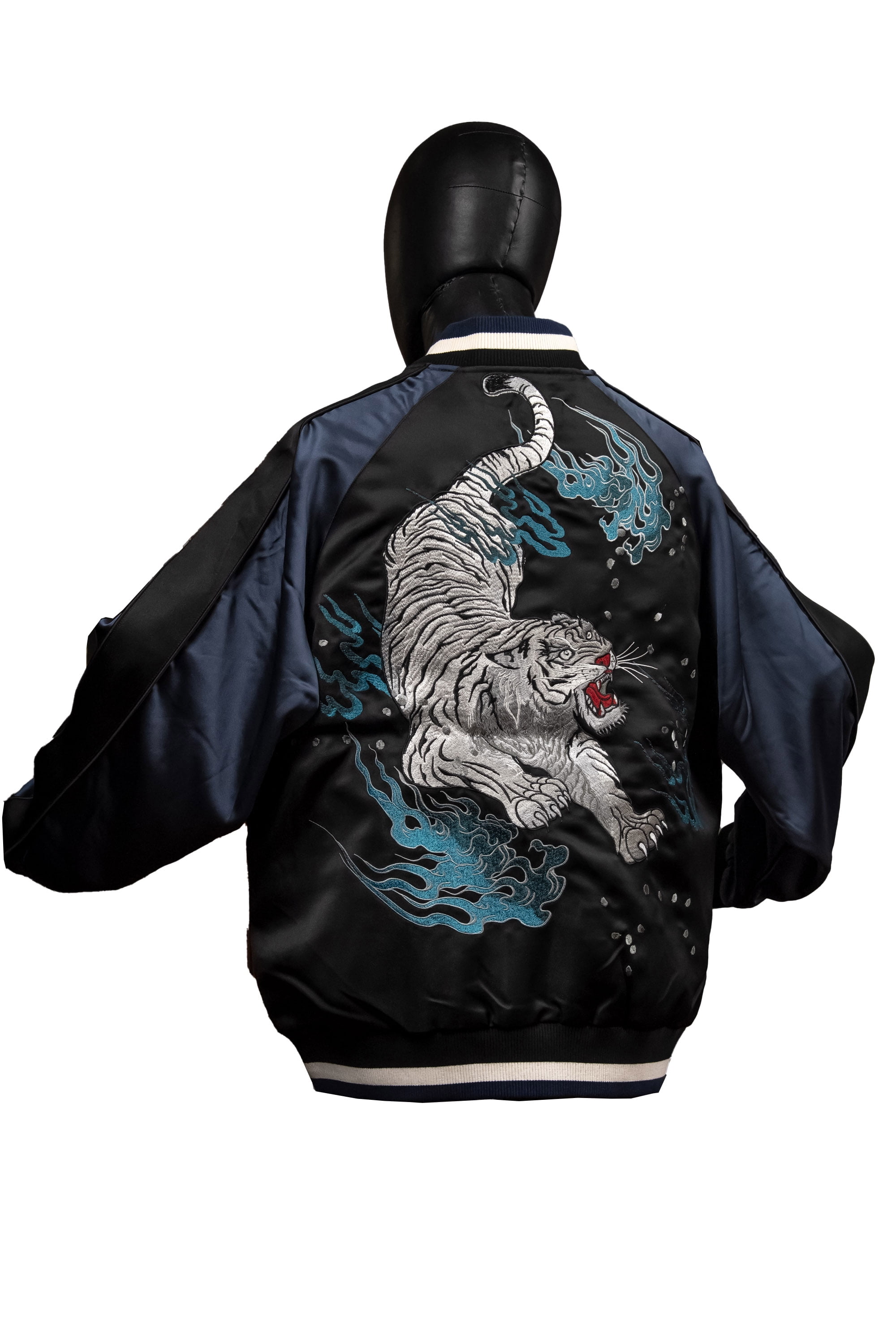 DEAR VANILLA Sukajan Yokosuka Bomber Embroidery Souvenir Jacket XXXL Japanese Style Dragon Tiger ...