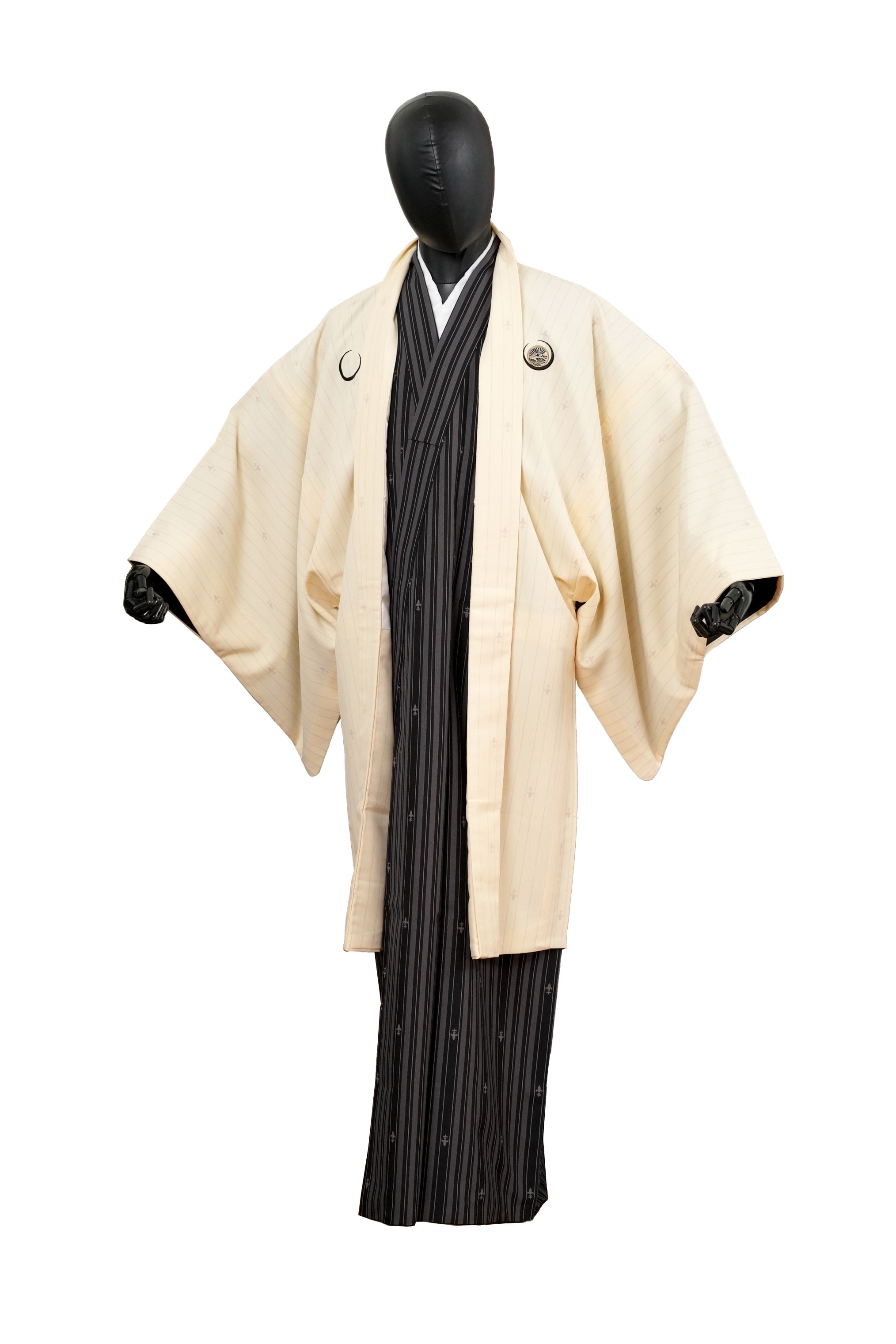 DEAR VANILLA Traditional Authentic Men's Kimono & Haori Set Japanese ...