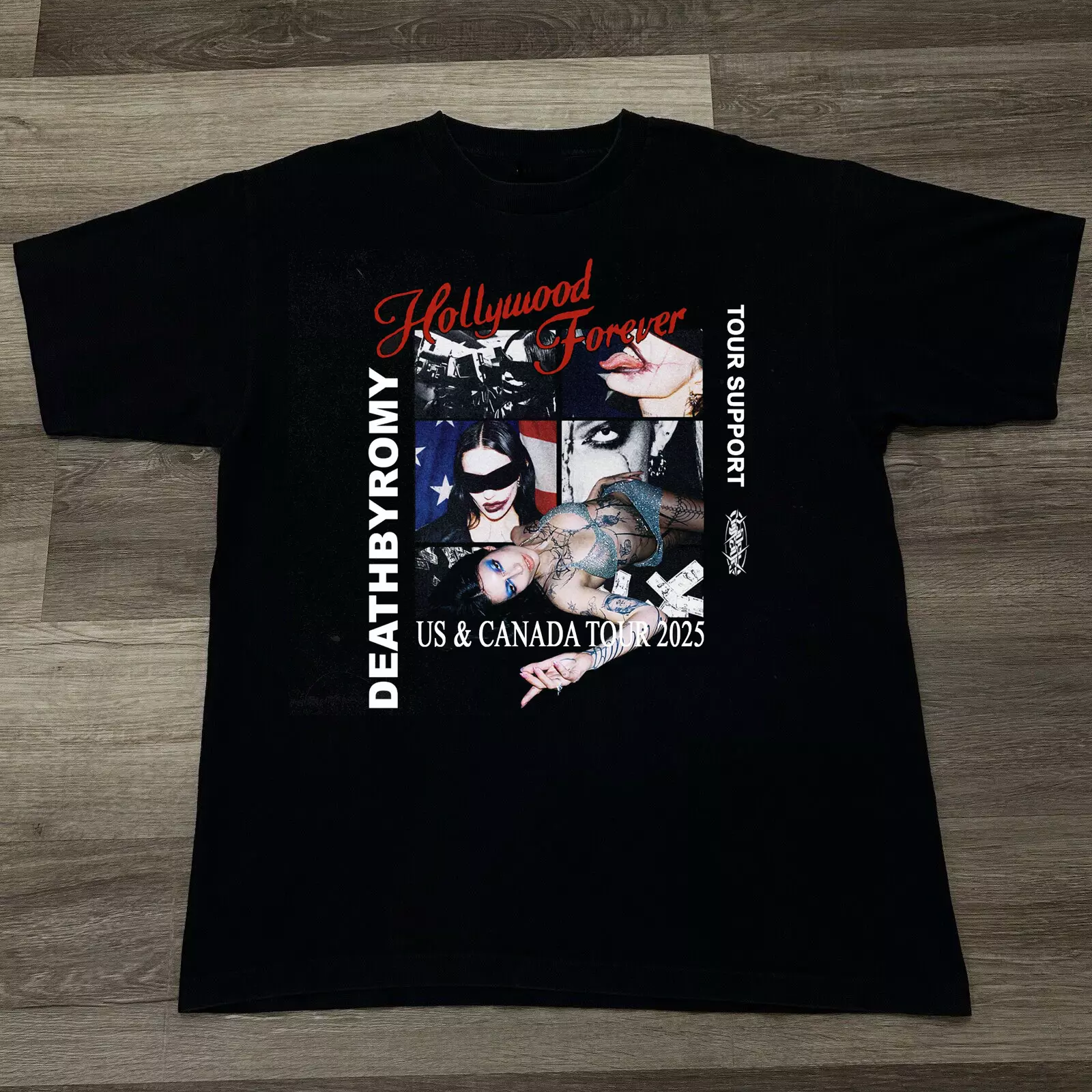 DEATHBYROMY – HOLLYWOOD FOREVER US & CANADA TOUR 2025 T-shirt - Walmart.com