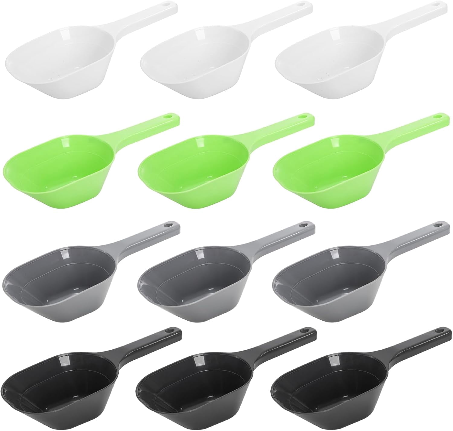 DEAYOU 12 Pack Dog Food Scoop, 1 Cup Plastic Pet Food Scoop with ...