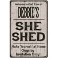 DEBBIE'S She Shed signGift Lady Cave Gift 8x12 Metal Sign 108120082144 ...