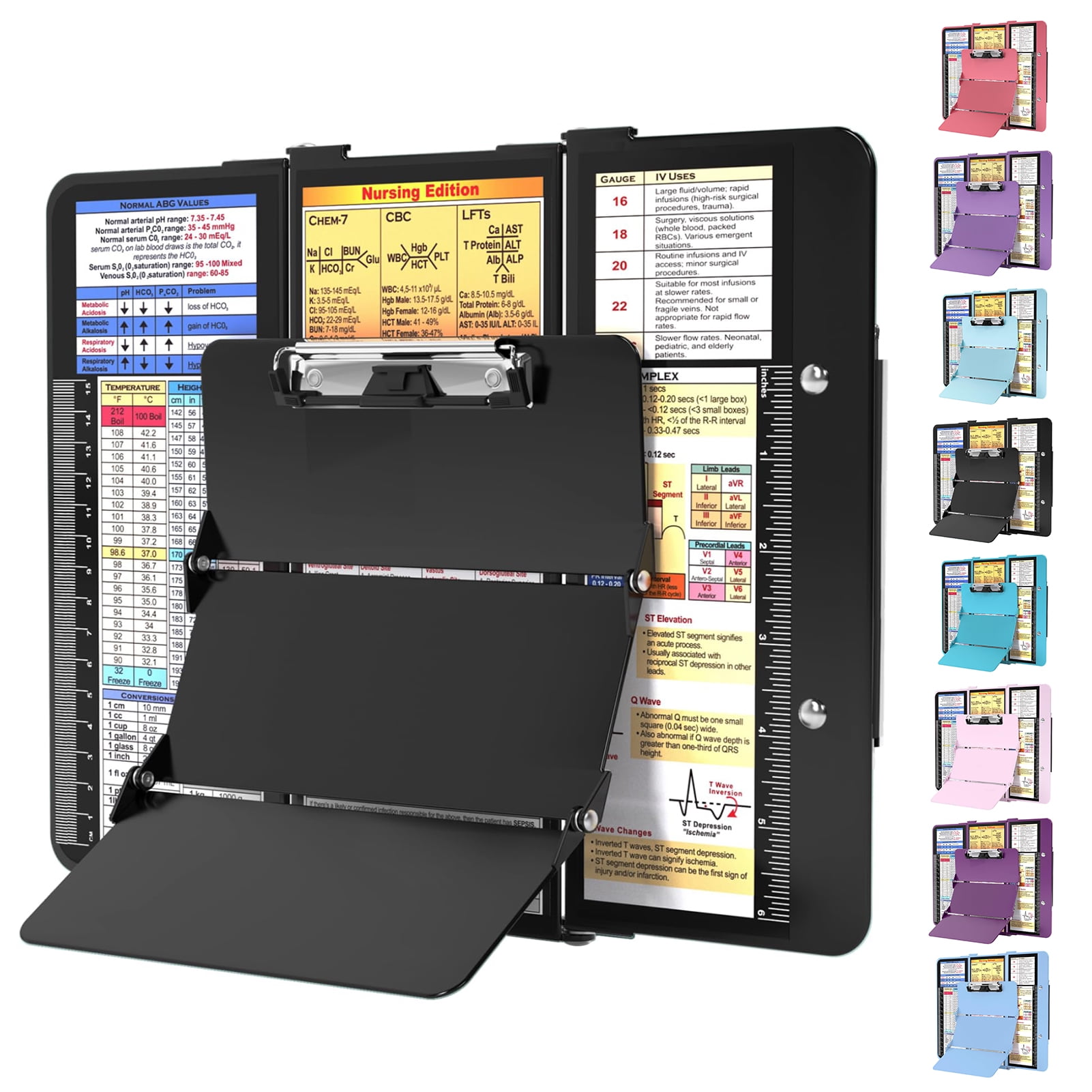 DEBIALO Nursing Clipboard Foldable, 3 Layers Aluminum Foldable ...