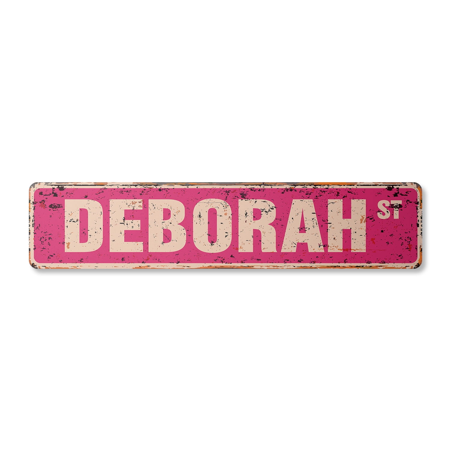 DEBORAH Vintage Plastic Street Sign Childrens Name Room Sign | Indoor ...