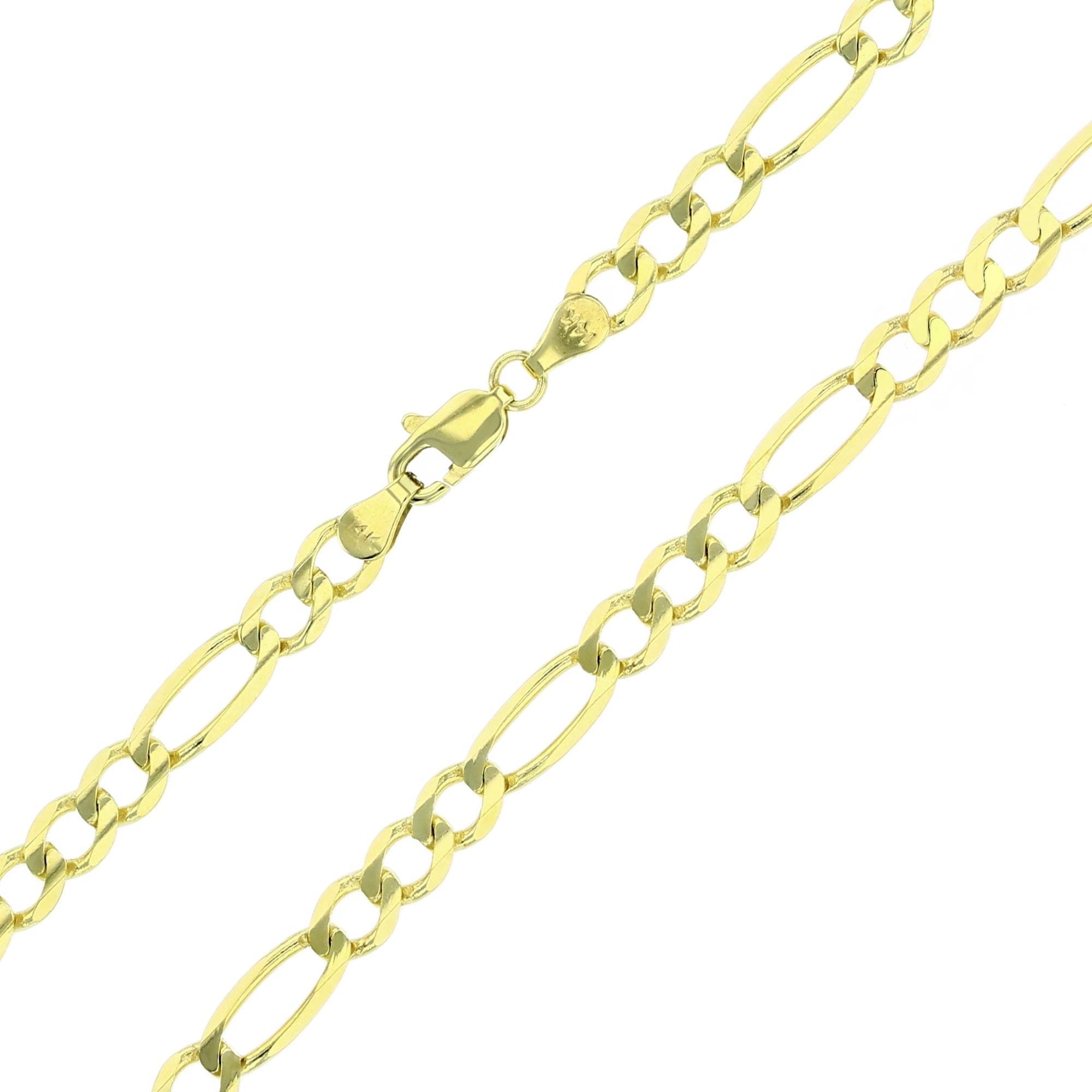 DECADENCE 14K Yellow Gold Solid 2mm-12mm Figaro Chain with Lobster Claw ... DECADENCE 14K Yellow Gold Solid 2mm-12mm Figaro Chain with Lobster Claw ...