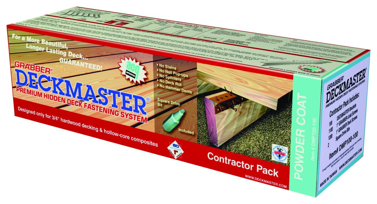 Grabber Construction Deckmaster DMP100-100 Hidden Bracket Powder-Coated - Walmart.com