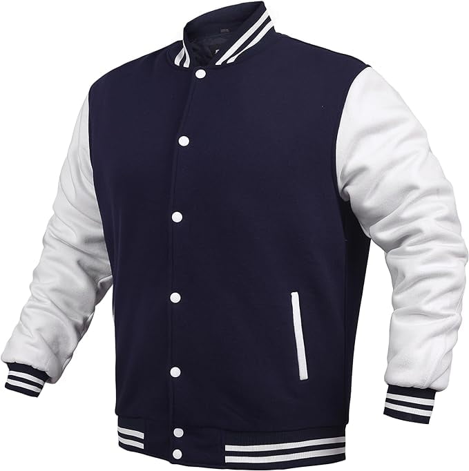 DECKRA Men's Fashion Varsity Jacket Casual Regular Fit Letterman ...