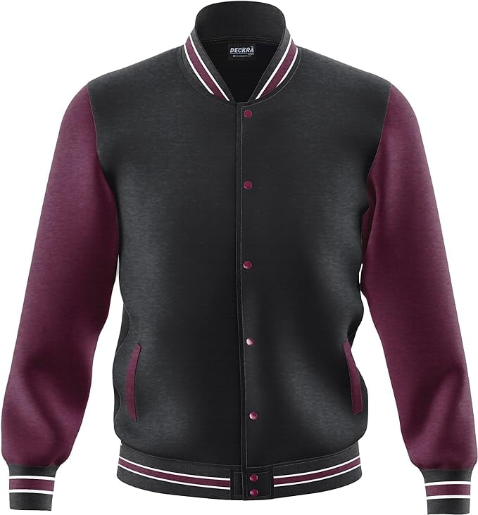 DECKRA Men's Fashion Varsity Jacket Casual Regular Fit Letterman ...