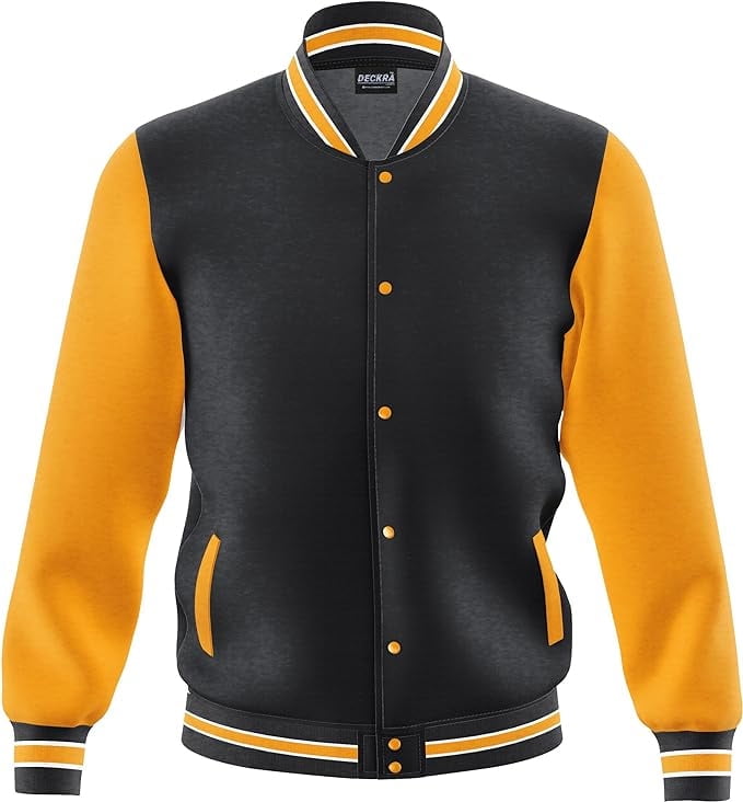 DECKRA Men's Fashion Varsity Jacket Casual Regular Fit Letterman ...
