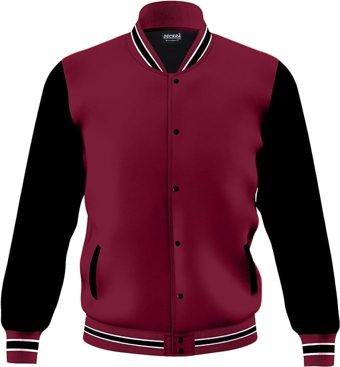 DECKRA Men's Fashion Varsity Jacket Casual Regular Fit Letterman ...