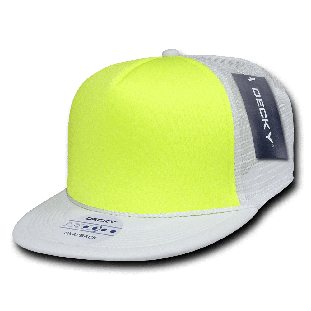 DECKY FLAT BILL TWO TONE NEON FOAM TRUCKER HATS HAT CAPS CAP For Men ...