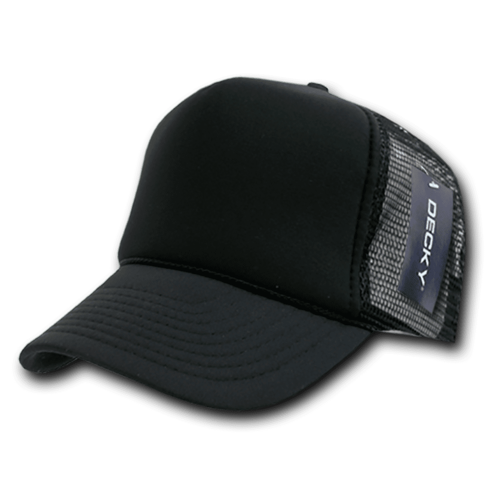 DECKY TRUCKER PLAIN SOLID SNAPBACK HAT HATS CAP CAP For Men Women Black ...