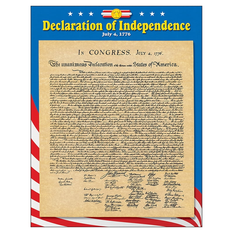 DECLARATION OF INDEPENDENCE Learning Chart 17x22 [T38254] (D) [T38254 ...