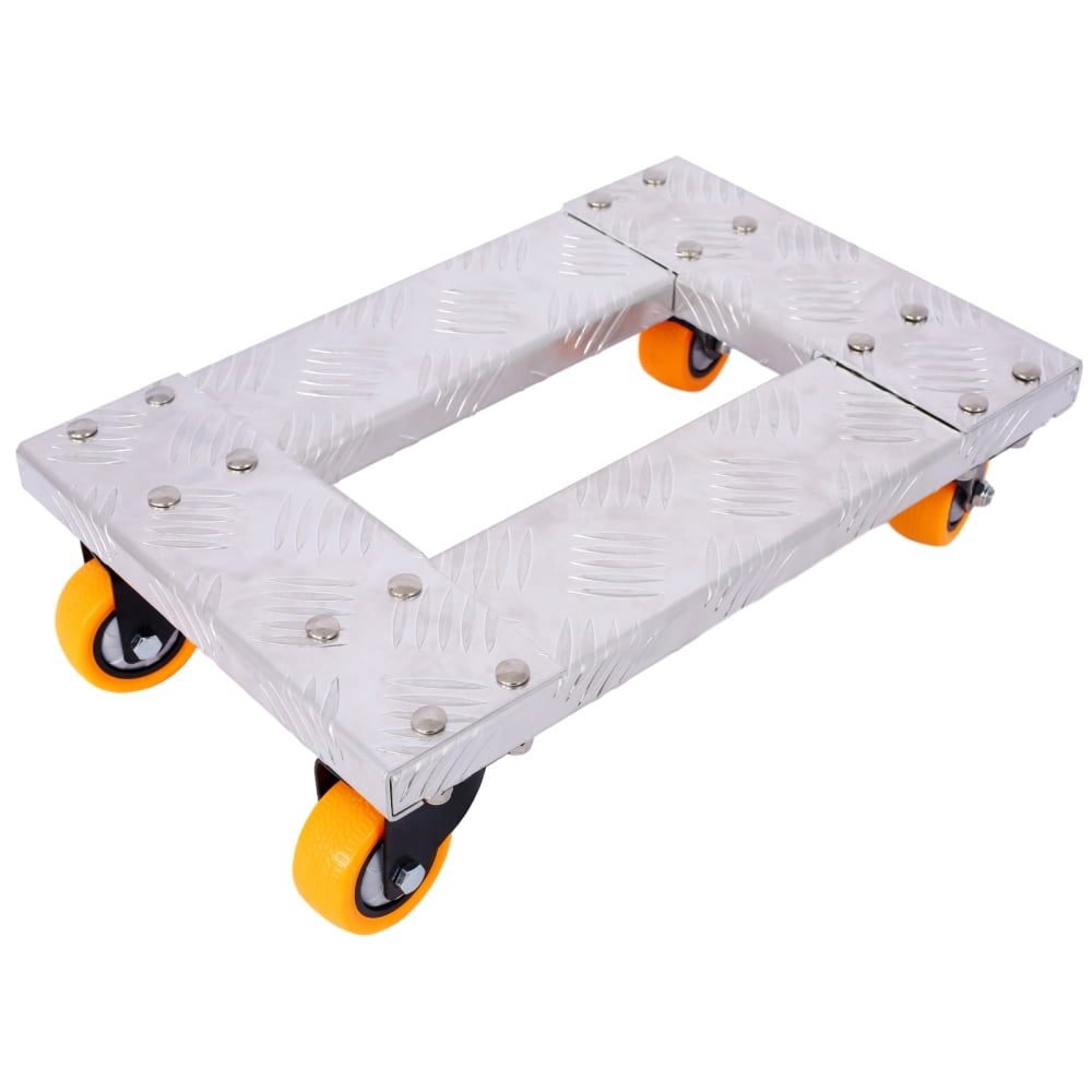 DECMAY Heavy-Duty Movers Dolly, 18"x12" Aluminum Trolley Cart with 3 ...