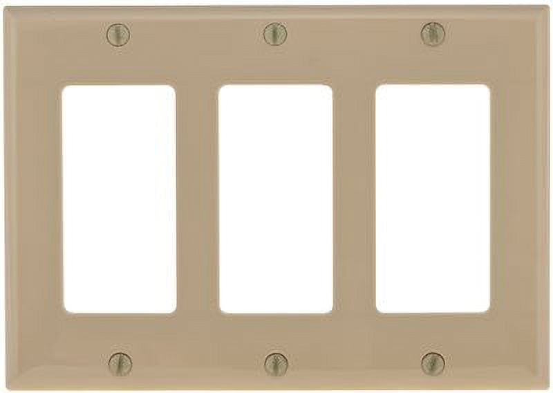 DECO 3 GANG WALL PLATE IVORY per 93 Each - Walmart.com