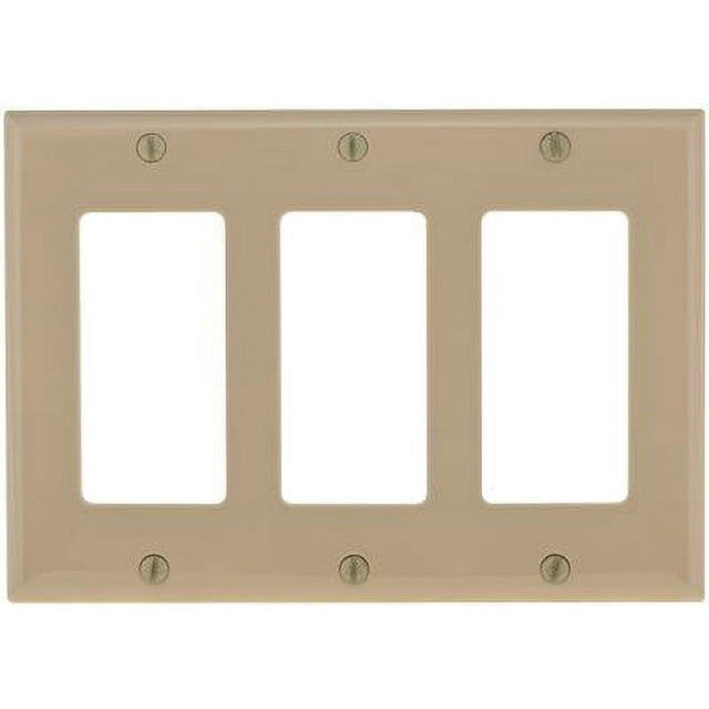 DECO 3 GANG WALL PLATE IVORY per 93 Each - Walmart.com