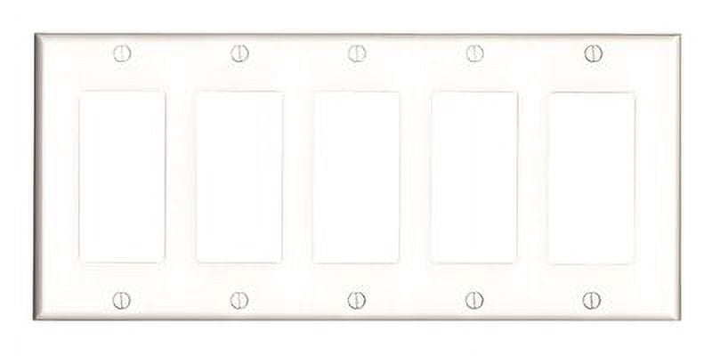 DECO 5 GANG WALL PLATE WHITE per 34 Each - Walmart.com