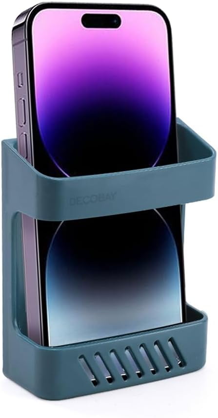 DECOBAY D5 Wall Mount Phone Holder, Phone Stand with Cable Charging Hole, Compatible with iPhone ...