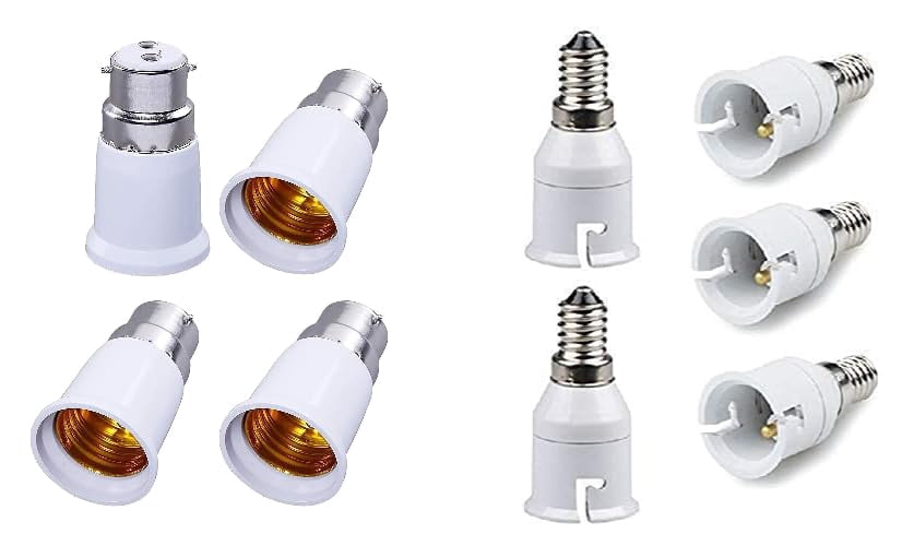 DECOFOLD Copper White Pack of 4 B22 to E27 Bulb Converter Screw Bulb ...