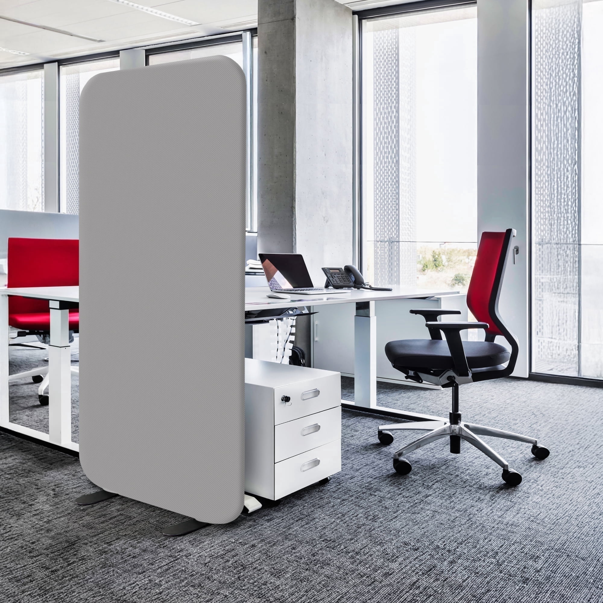 DECOLAB Freestanding Room Divider, Privacy Screen Panel for Office ...