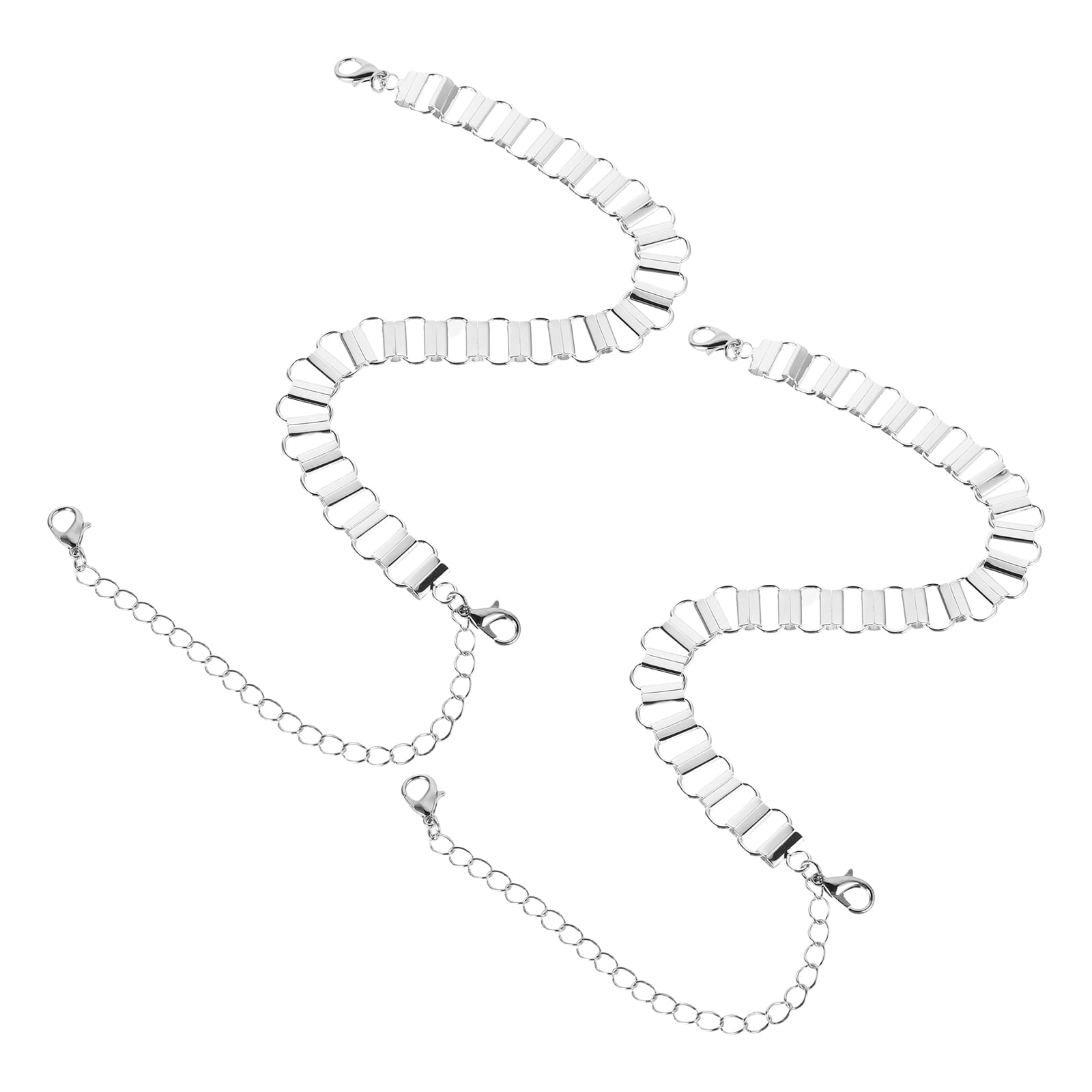 DECOMELODY 1 Pair Silver Iron Bra Straps Replacement Adjustable Length ...