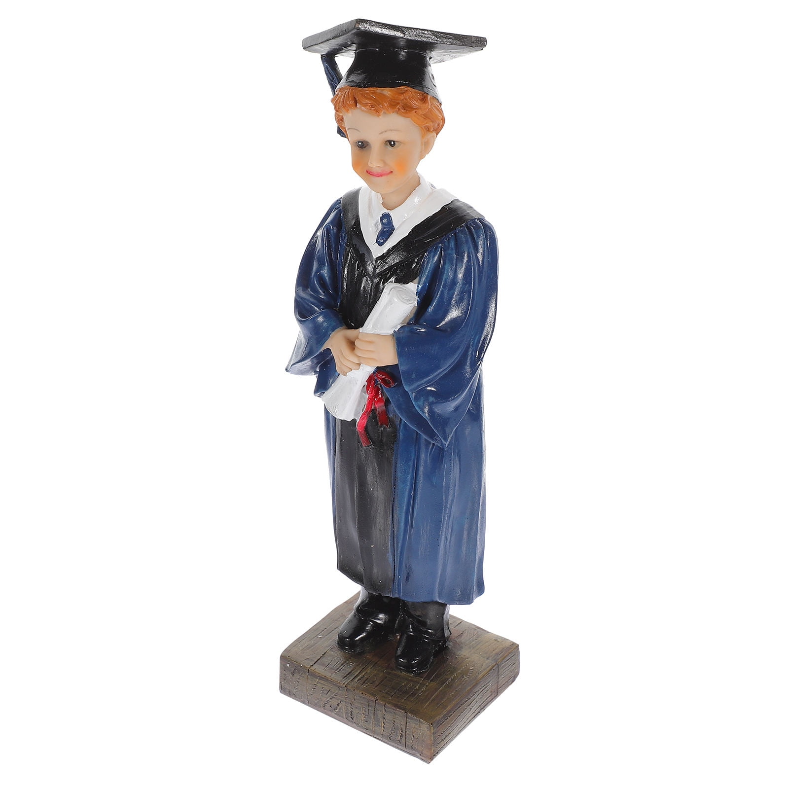 DECOMELODY 1 Set Graduation Figurine Blue Resin Statue Shape Graduation ...