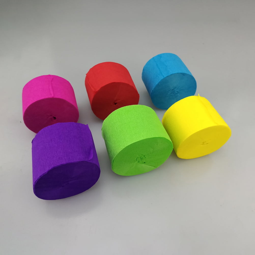 DECOMELODY 10 Pcs Crepe Paper Streamers Party Assorted Color for ...